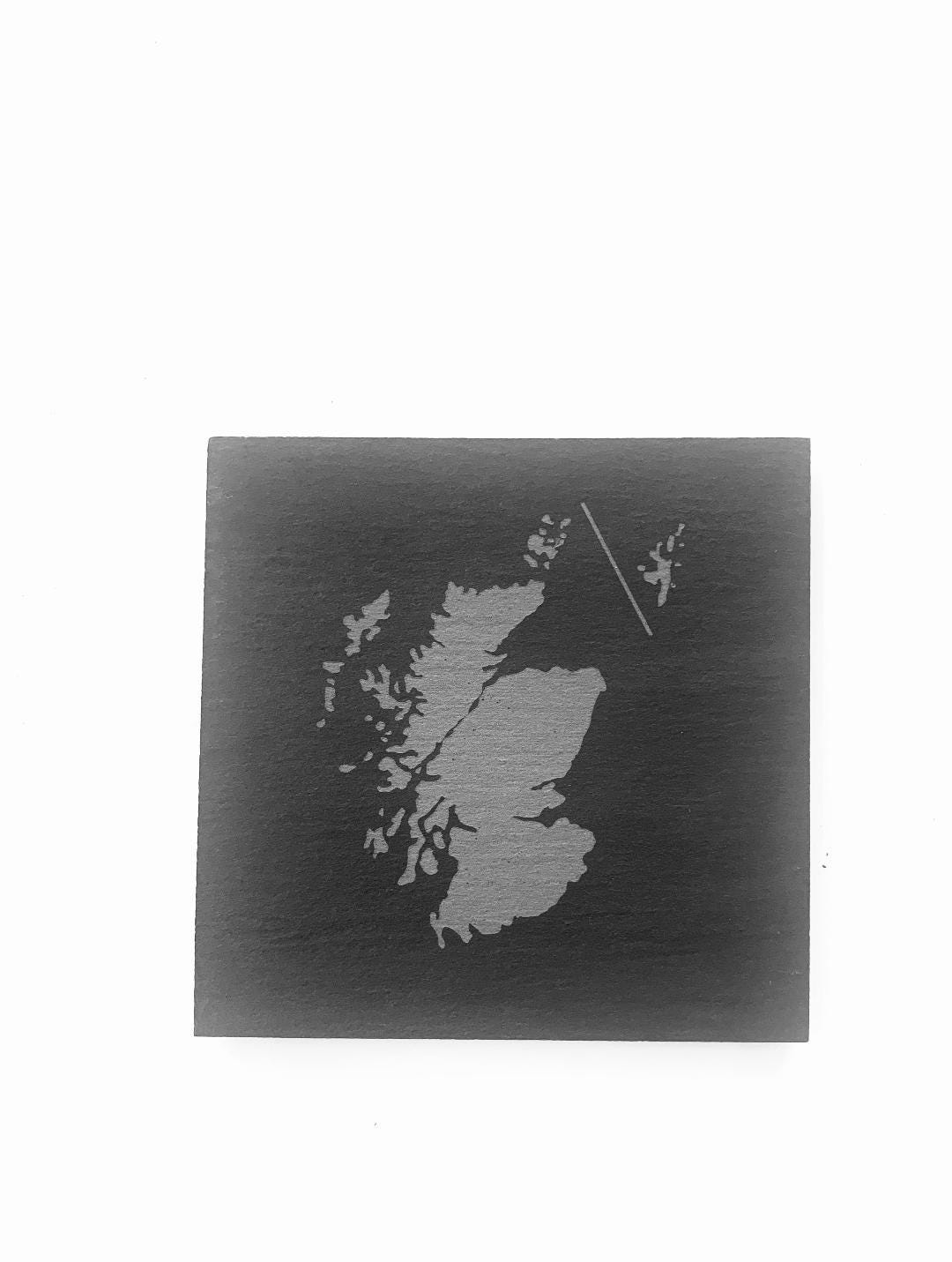 Scotland Map Slate Coasters Laser Engraved Linea Slate Coaster Gift - Etsy