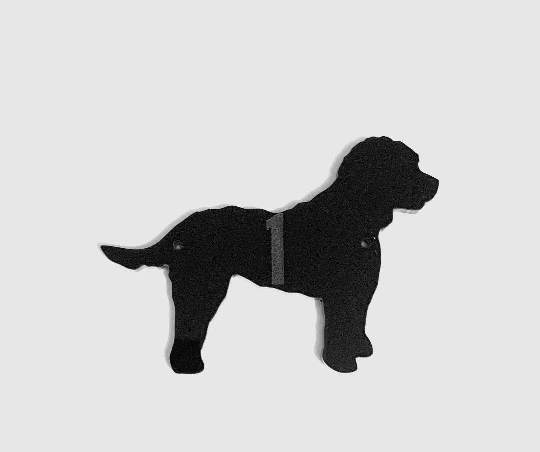 Cockapoo Dog Door House Number Sign Plaques in Black - Etsy