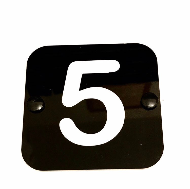 Personalised Door Number Sign Plaque in Acrylic With White - Etsy 日本