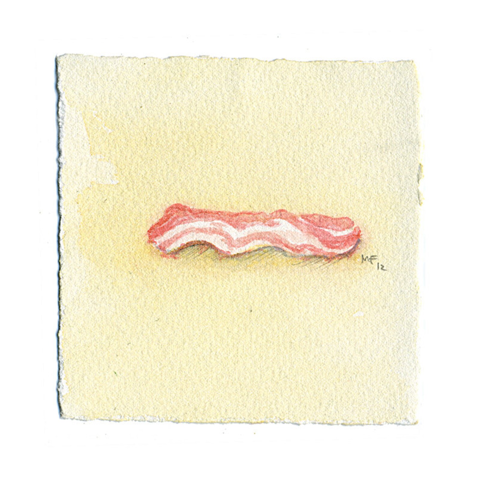 Small Realistic Bacon Watercolor Painting 3 Choices - Etsy Norway