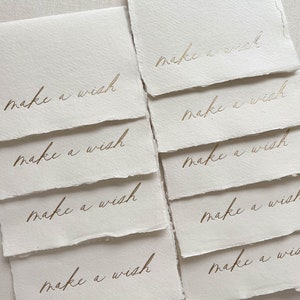 Single Handmade Paper Small Make A Wish Birthday Card With Envelope ...