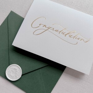 Congratulations Greeting Card With Envelope & Wax Seal | Congrats Card ...