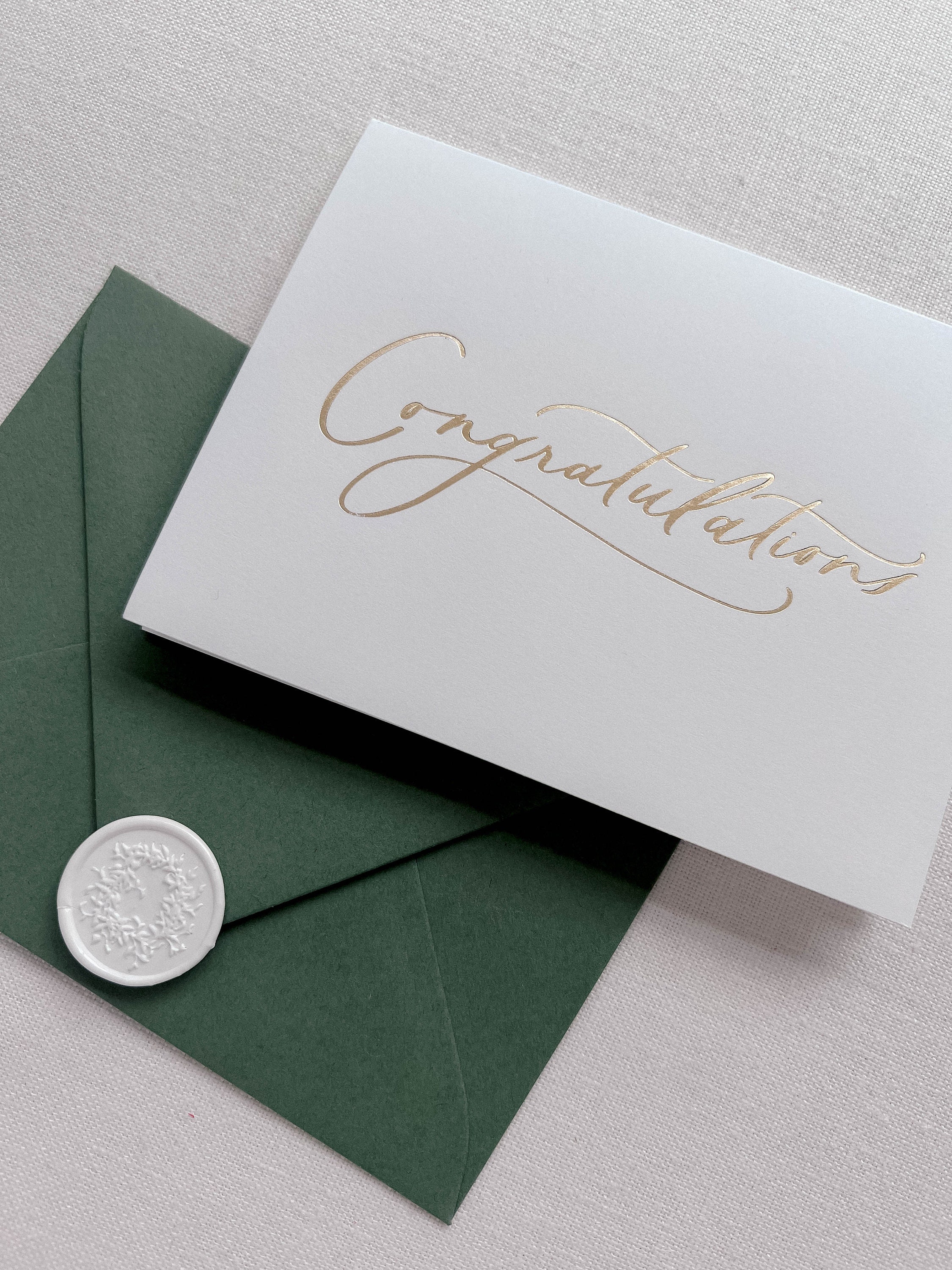Congratulations Greeting Card With Envelope & Wax Seal | Congrats Card ...