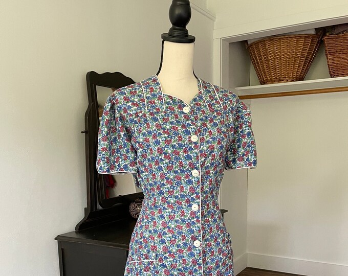 Vintage 1950s Pepsi Coat Farm Dress Button Closure Volup Women's Unique ...