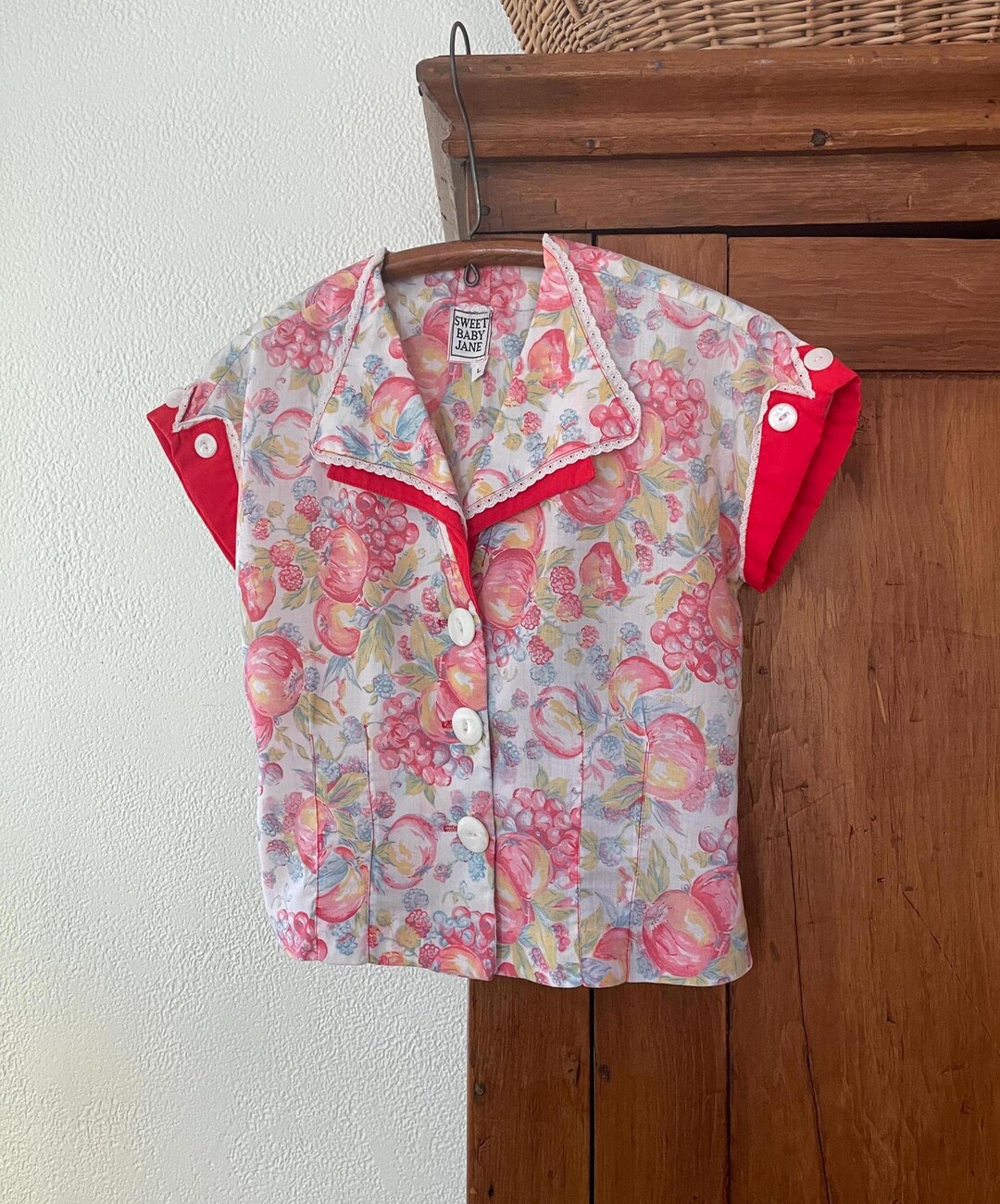 Vintage 1970s Does 1950s Fruit Top MOP Buttons Women's Unique Find - Etsy