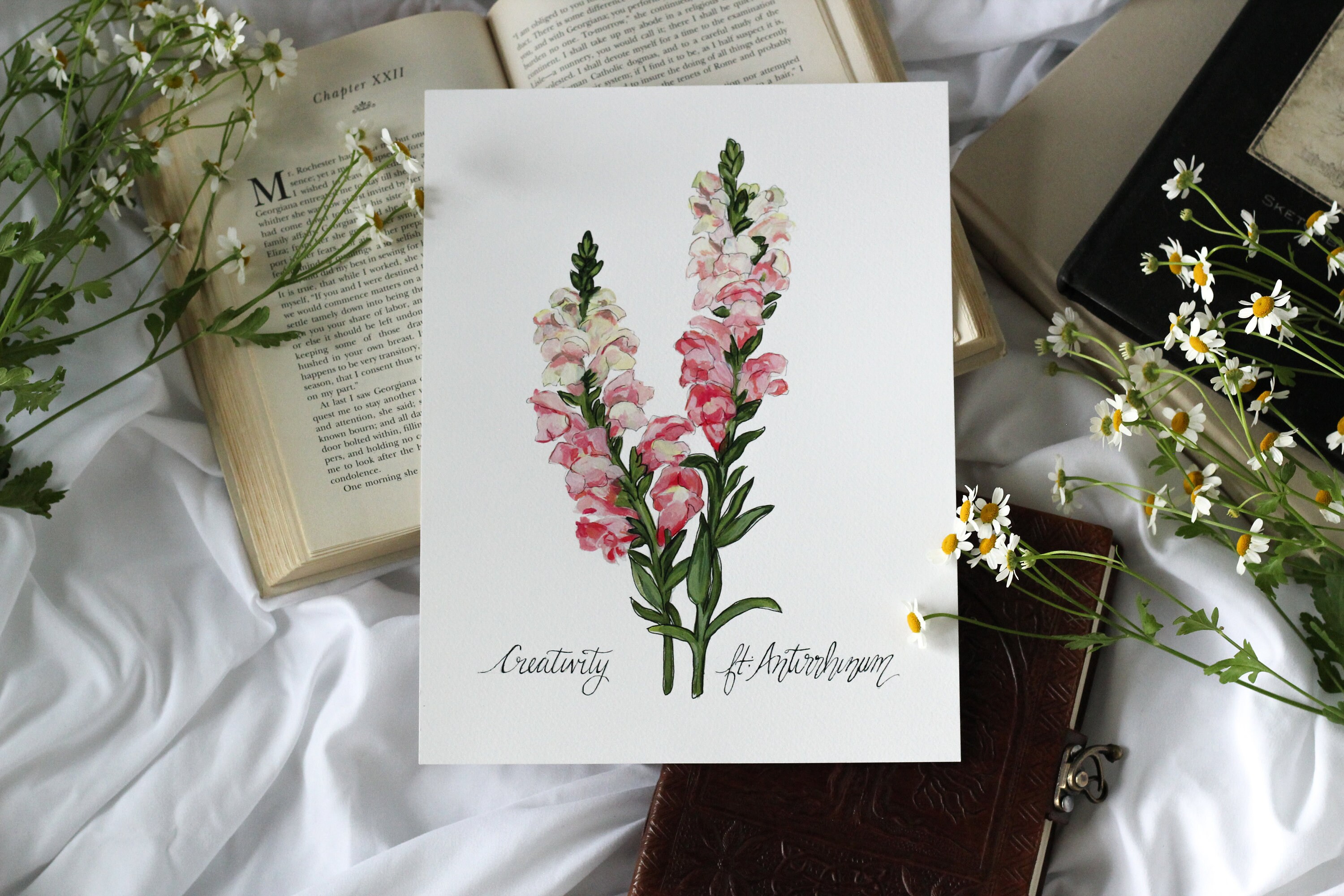 Snapdragons - Creativity - Vertical Flower Language Print - Etsy