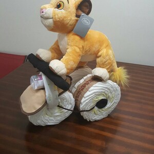 Lion King Tricycle Diaper Cake, Simba, Diaper Cake, Baby Boy, Tricycle ...
