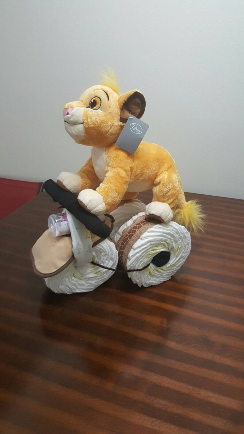 Lion King Tricycle Diaper Cake, Simba, Diaper Cake, Baby Boy, Tricycle ...