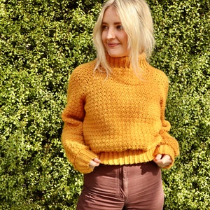 CROCHET PATTERN: the Millennial Jumper Cowl Neck/ Turtle - Etsy Canada