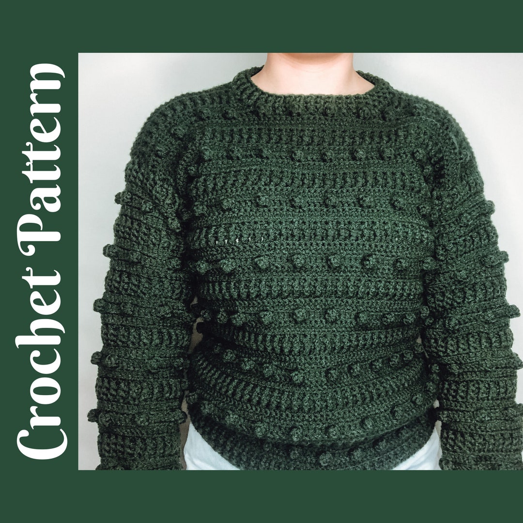 CROCHET PATTERN: the Dear Debbie Jumper, Bobble Sweater, Crochet Jumper ...
