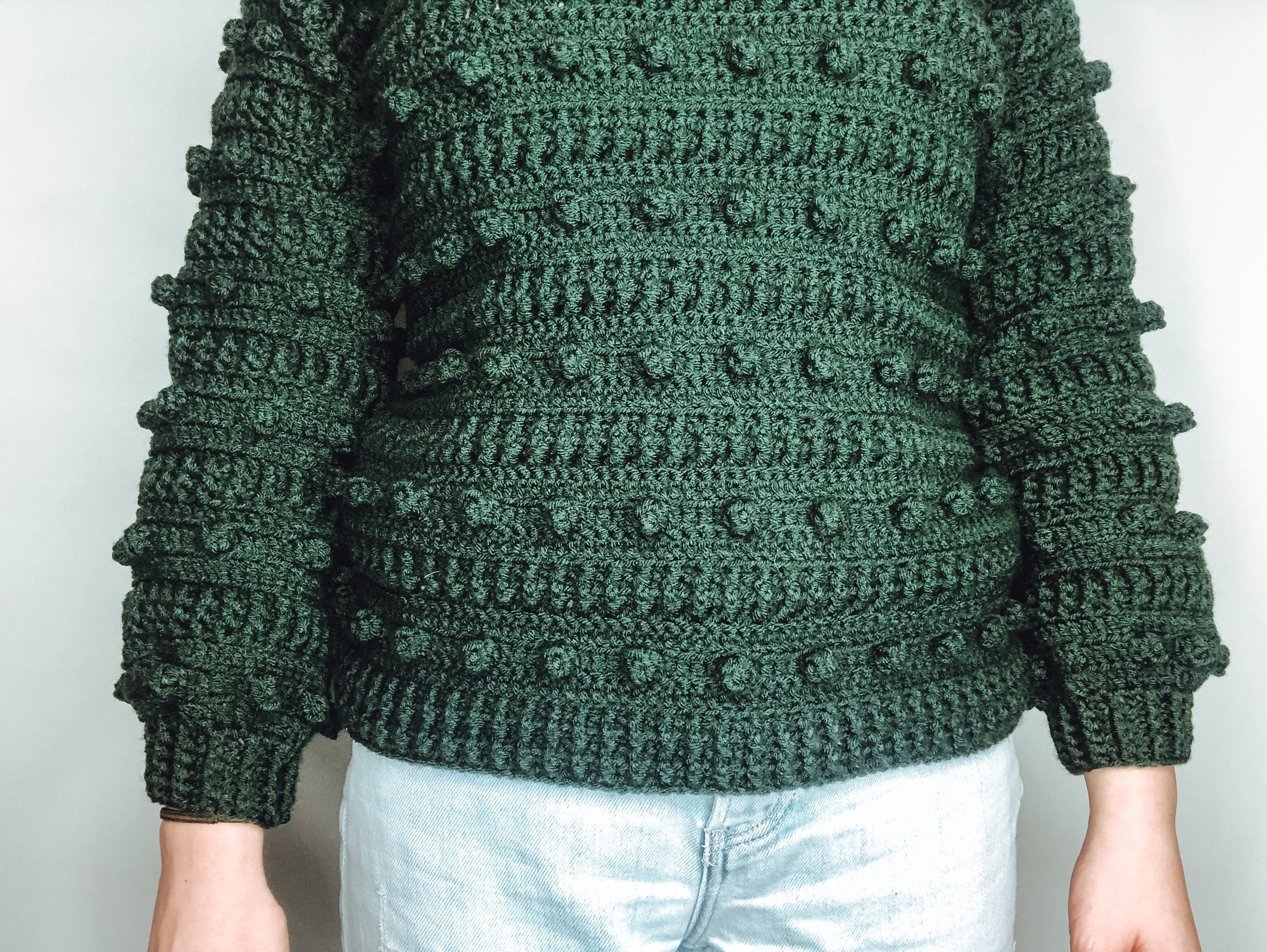 CROCHET PATTERN: the Dear Debbie Jumper, Bobble Sweater, Crochet Jumper ...