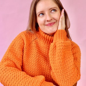 CROCHET PATTERN: the Millennial Jumper - Cowl Neck/ Turtle Neck Sweater ...