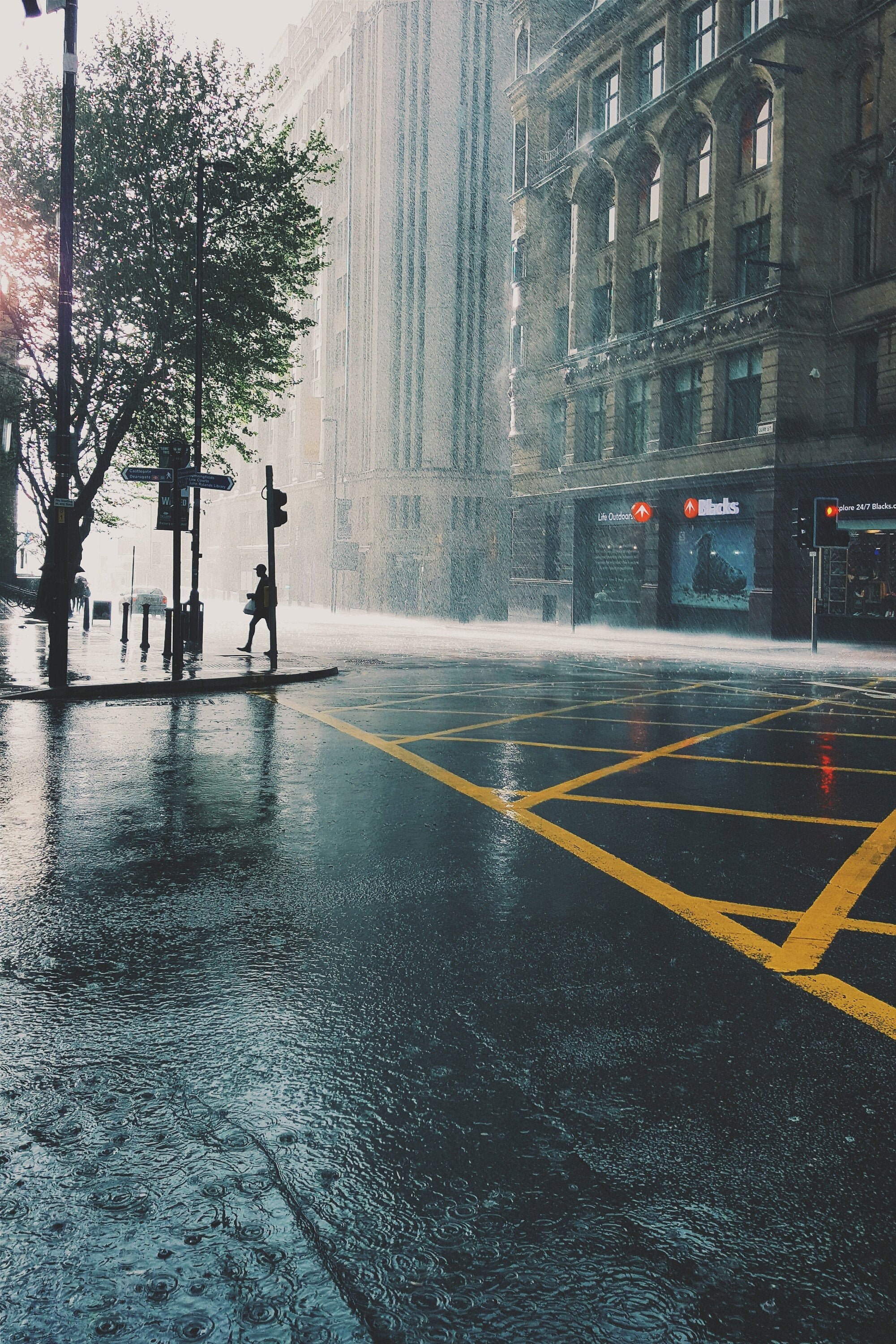 Rainy MCR Print - Manchester Deansgate - Cityscape - House Decor ...