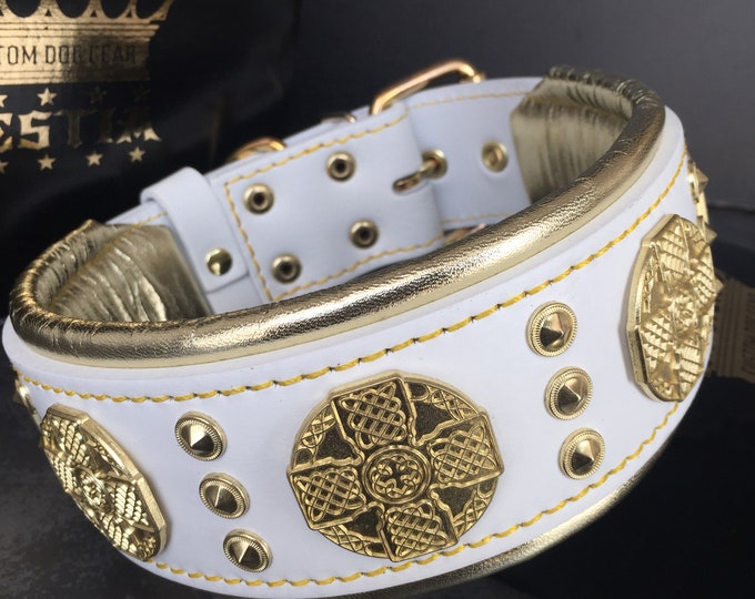 Bestia™ maximus Genuine Leather Dog Collar for Large Dog Breeds. 2.5 ...