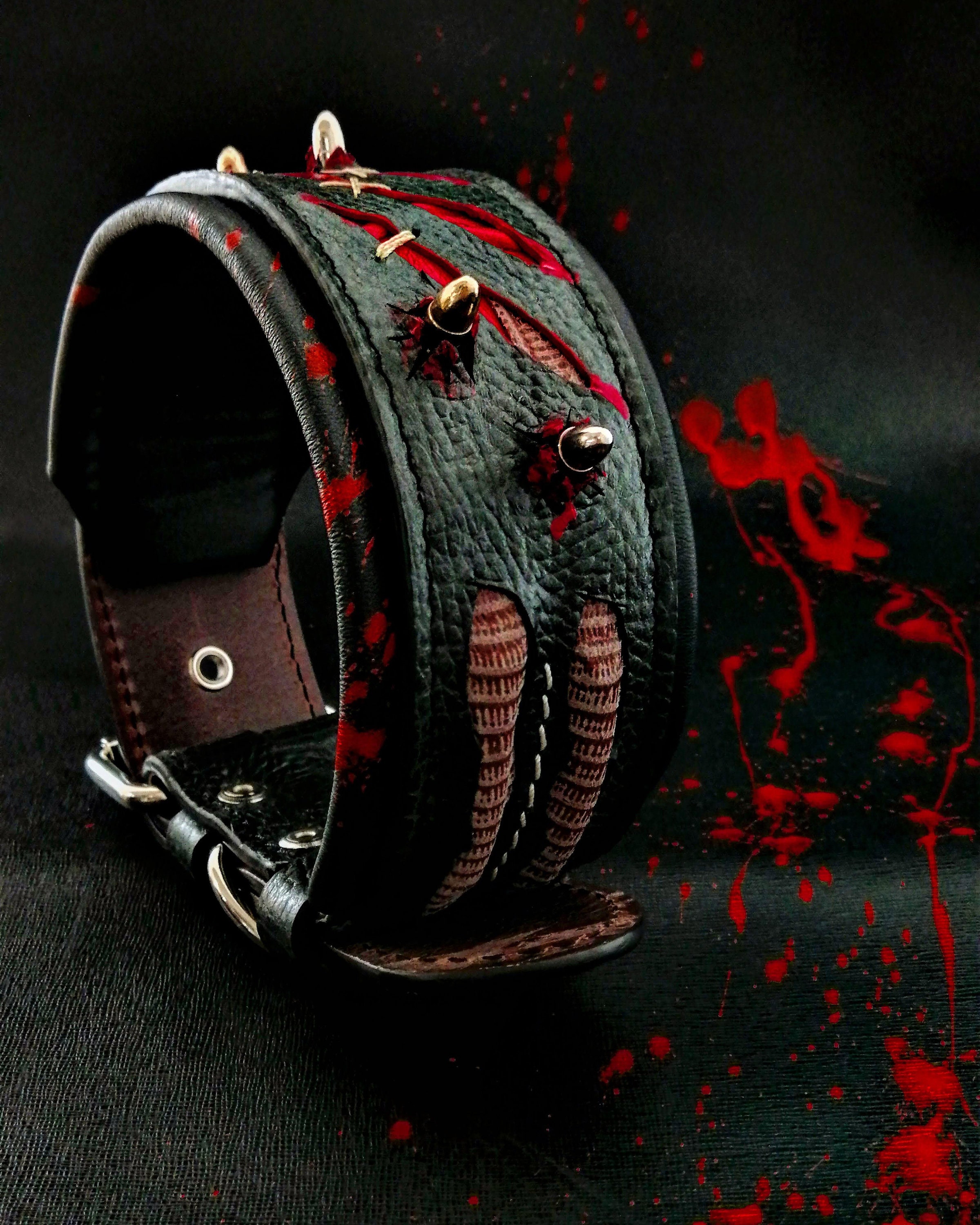 Bestia™ the "haunted'' Collar LIMITED. Unique Rivet Design. Hand ...