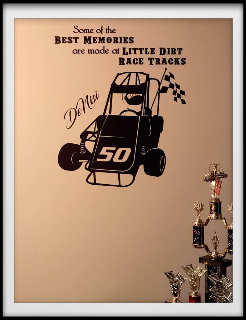 Personalized Quarter Midget Wall Decal | Etsy