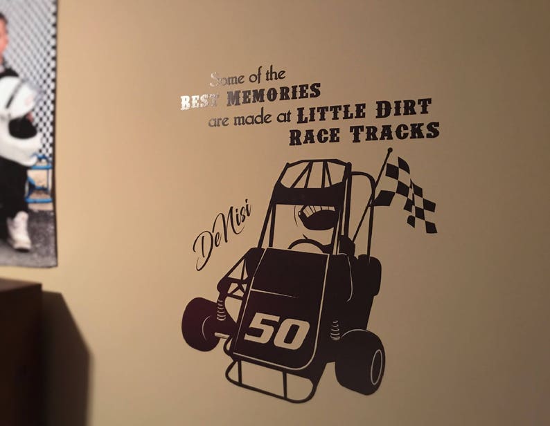 Personalized Quarter Midget Wall Decal - Etsy