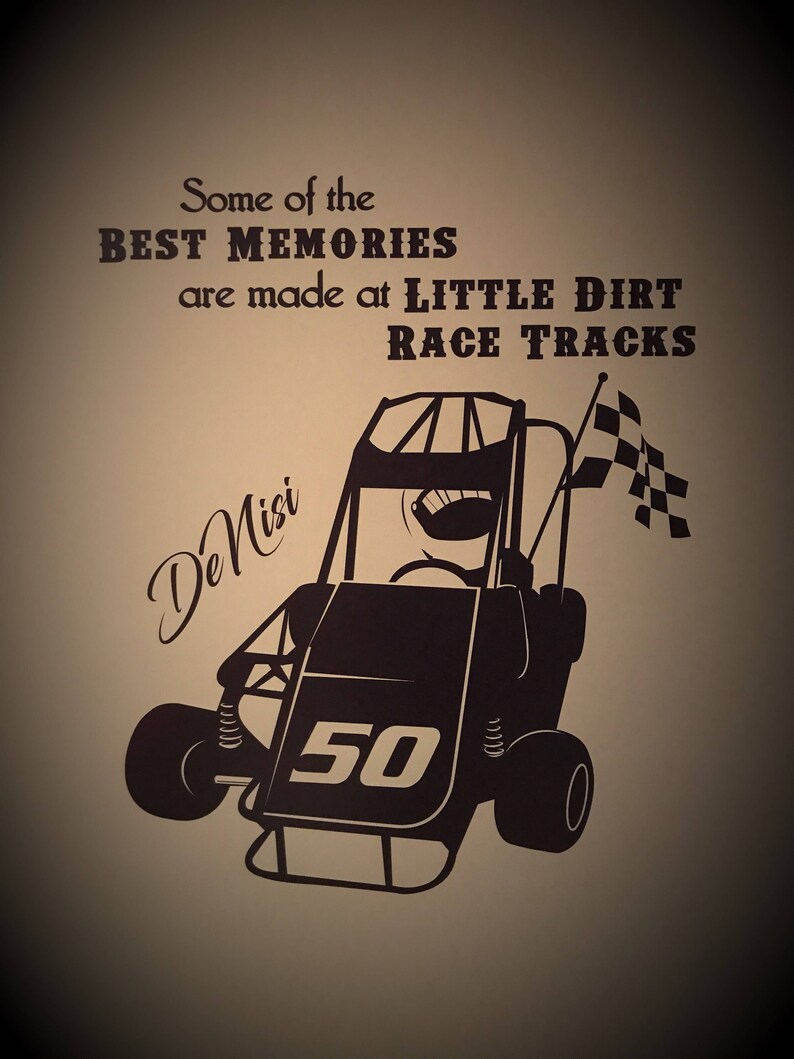 Personalized Quarter Midget Wall Decal - Etsy