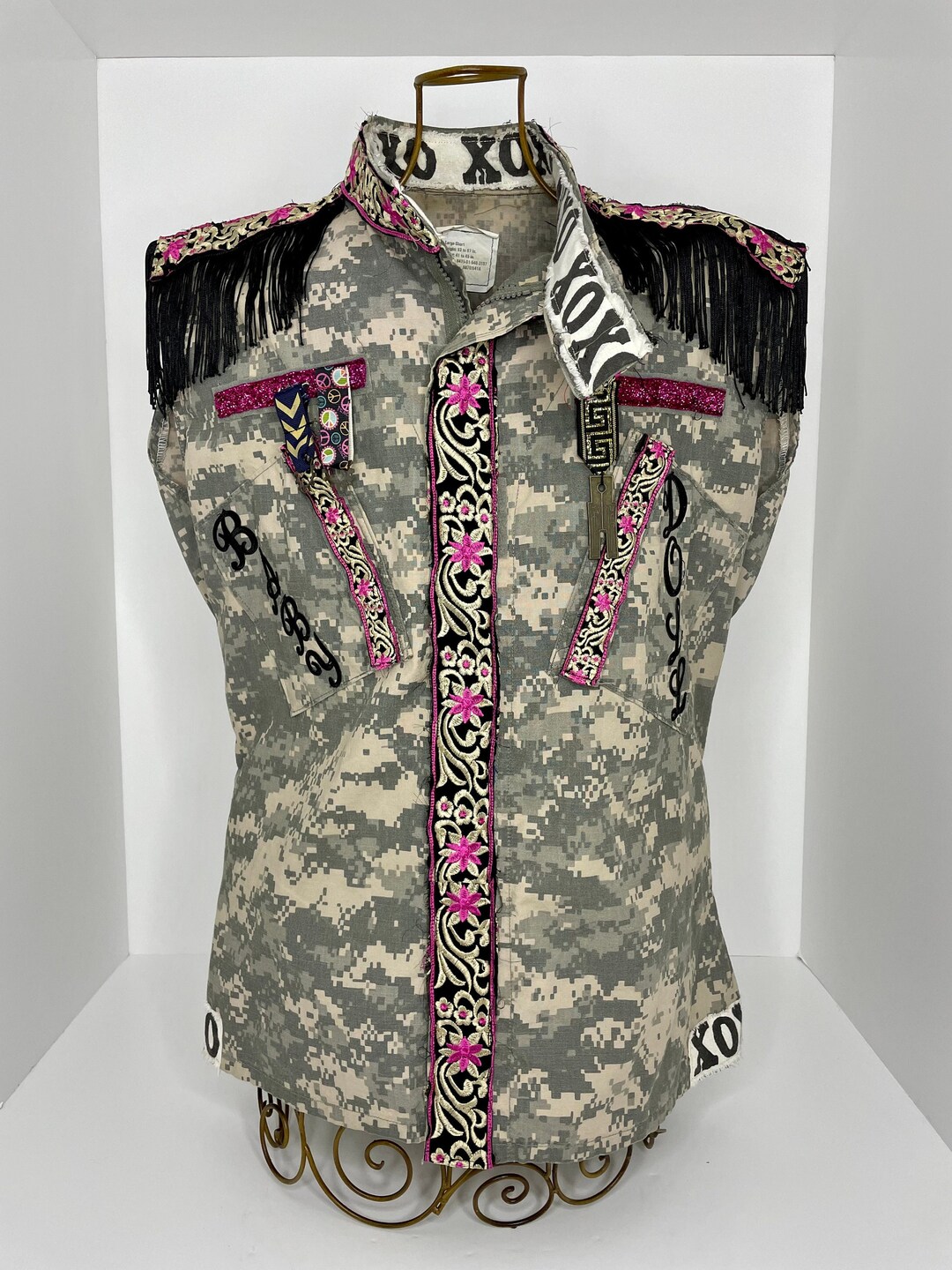 Upcycled Military Digital Camo Vest, Military Fashion, Burning Man ...