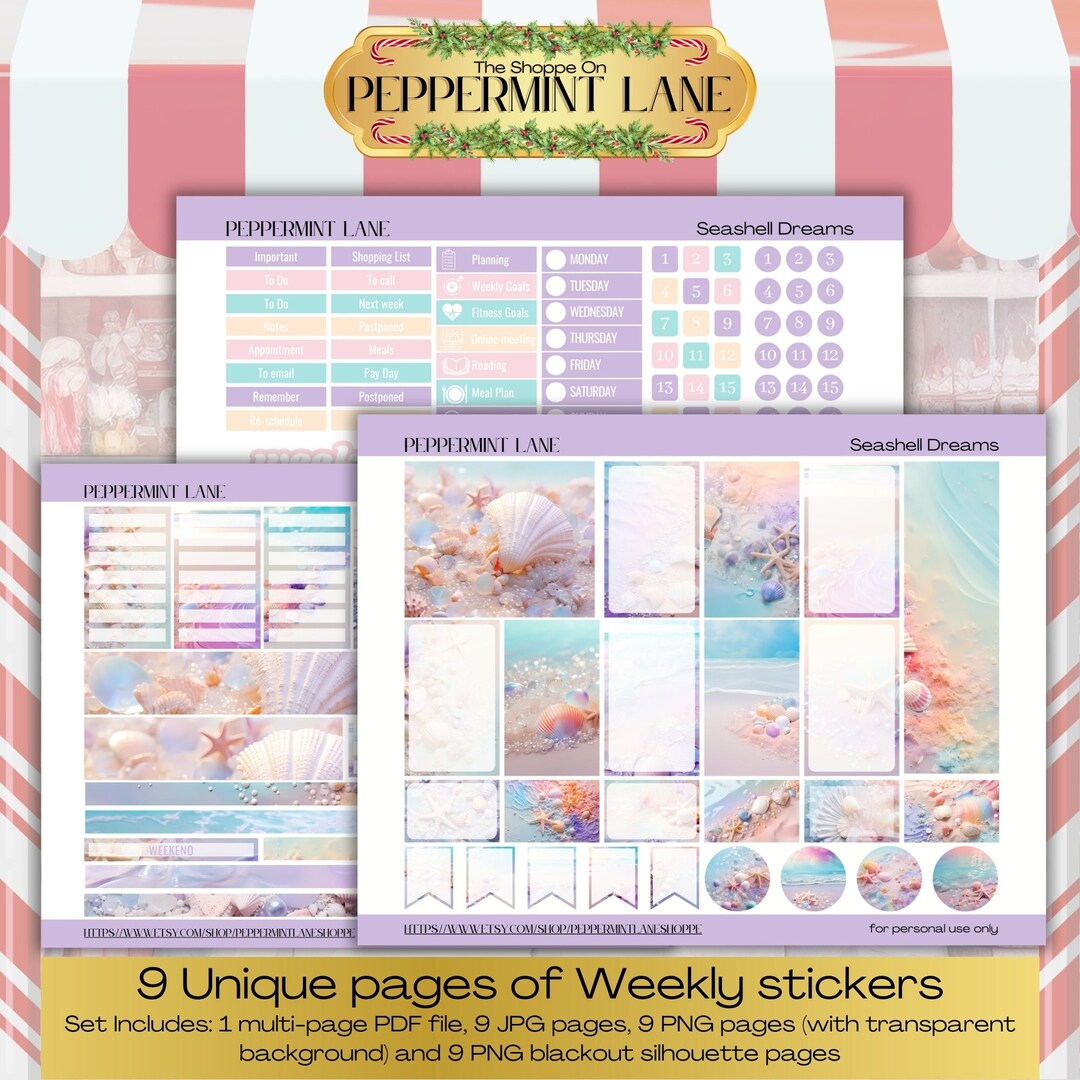 Weekly Printable Planner Stickers Kit, Vertical Week Stickers Kit ...