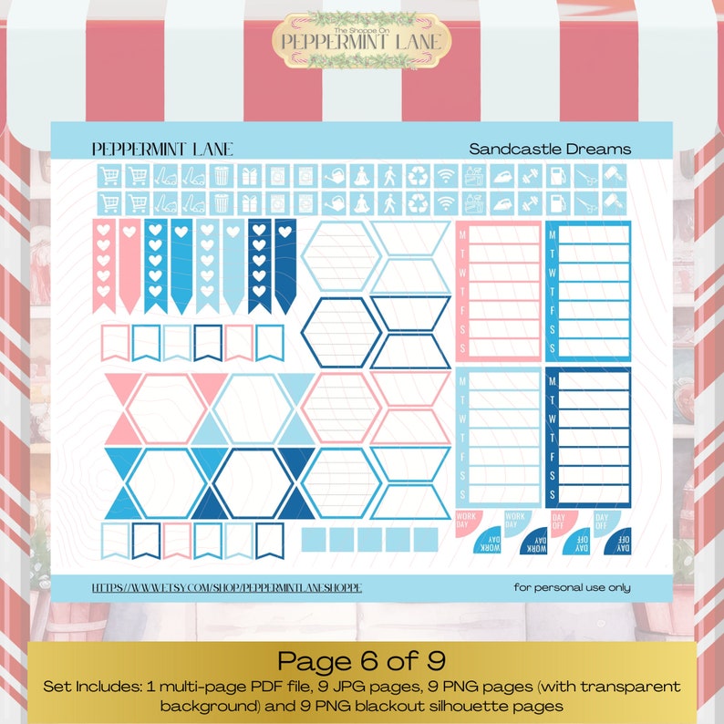 Weekly Printable Planner Stickers Kit, Vertical Week Stickers Kit ...