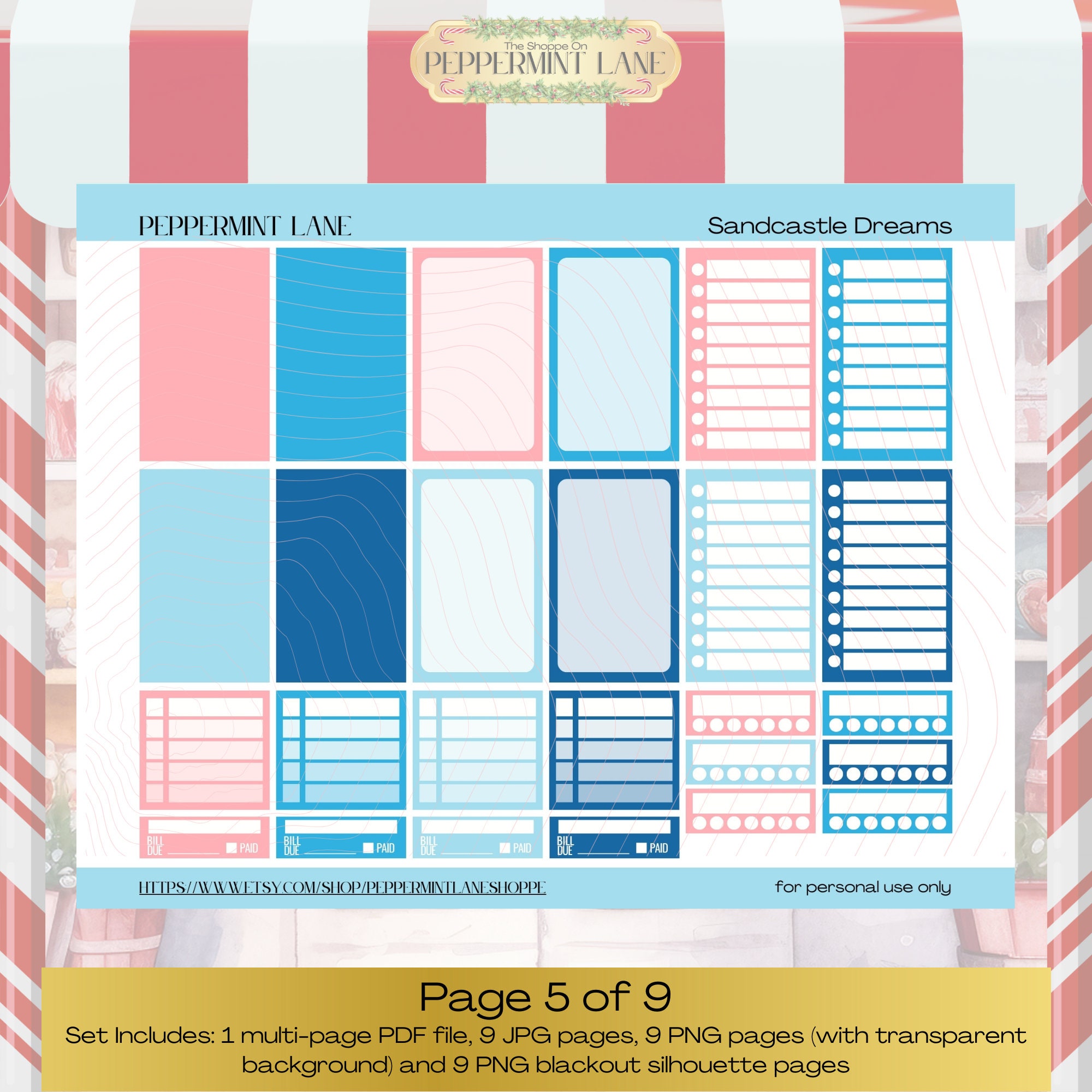 Weekly Printable Planner Stickers Kit, Vertical Week Stickers Kit ...