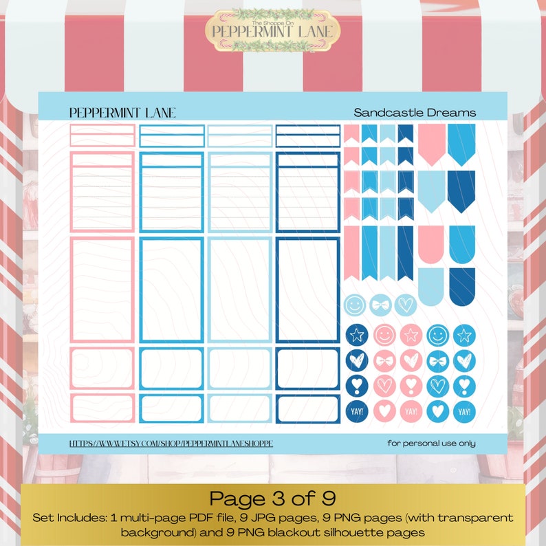 Weekly Printable Planner Stickers Kit, Vertical Week Stickers Kit ...