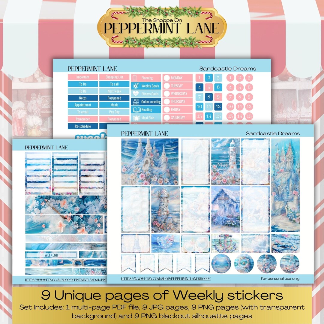 Weekly Printable Planner Stickers Kit, Vertical Week Stickers Kit ...