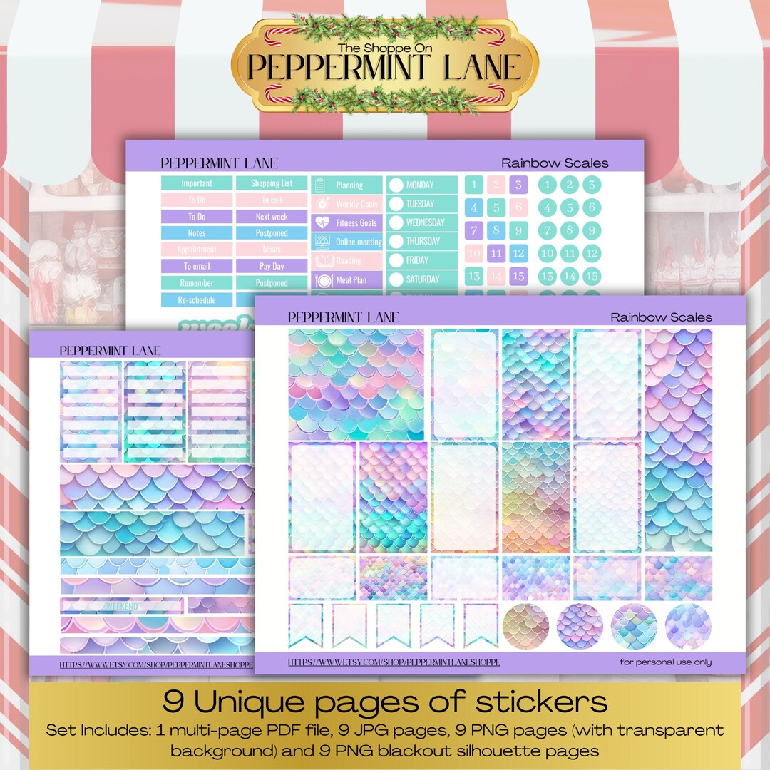 Printable Planner Stickers, Printable Weekly Stickers Kit, Vertical ...
