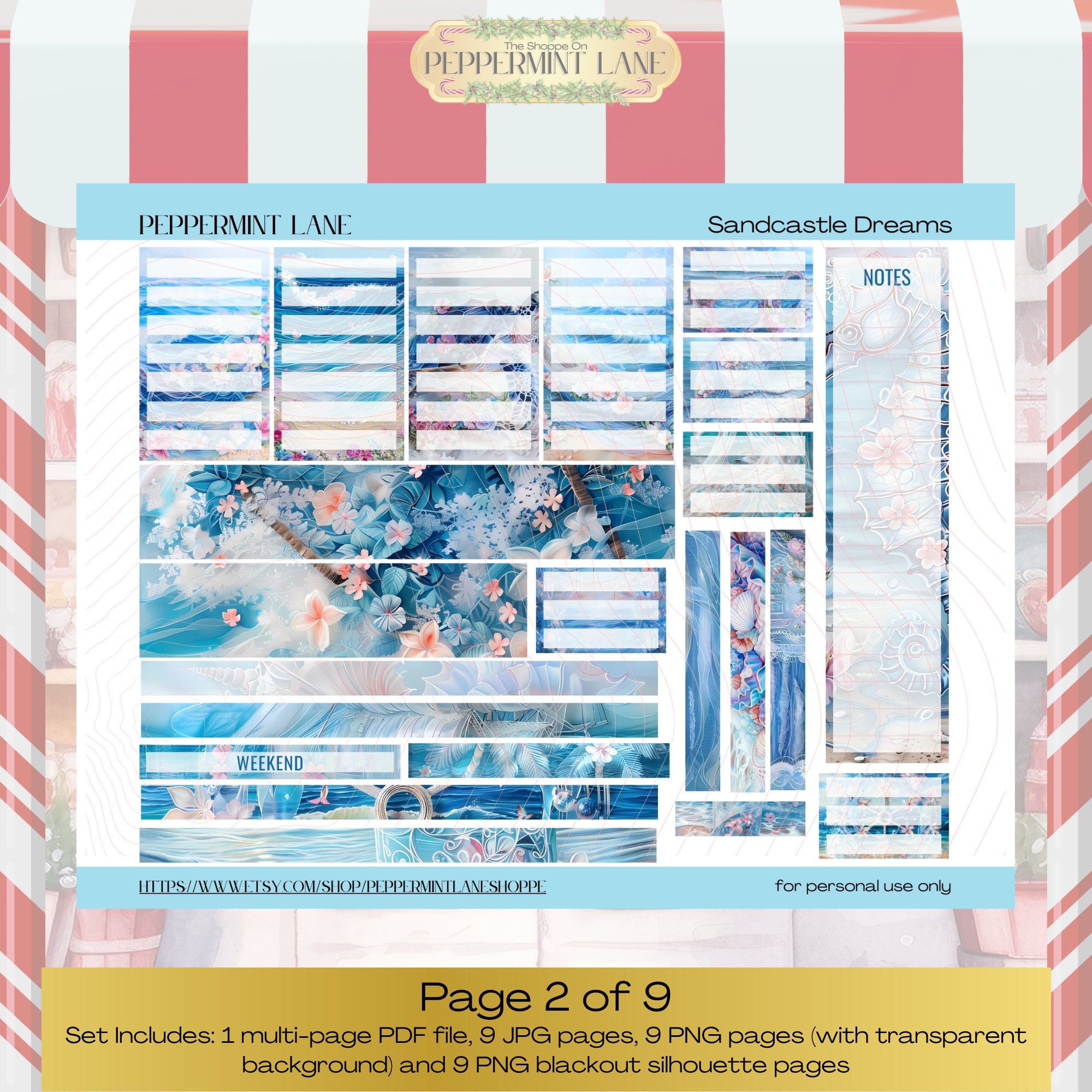 Weekly Printable Planner Stickers Kit, Vertical Week Stickers Kit ...