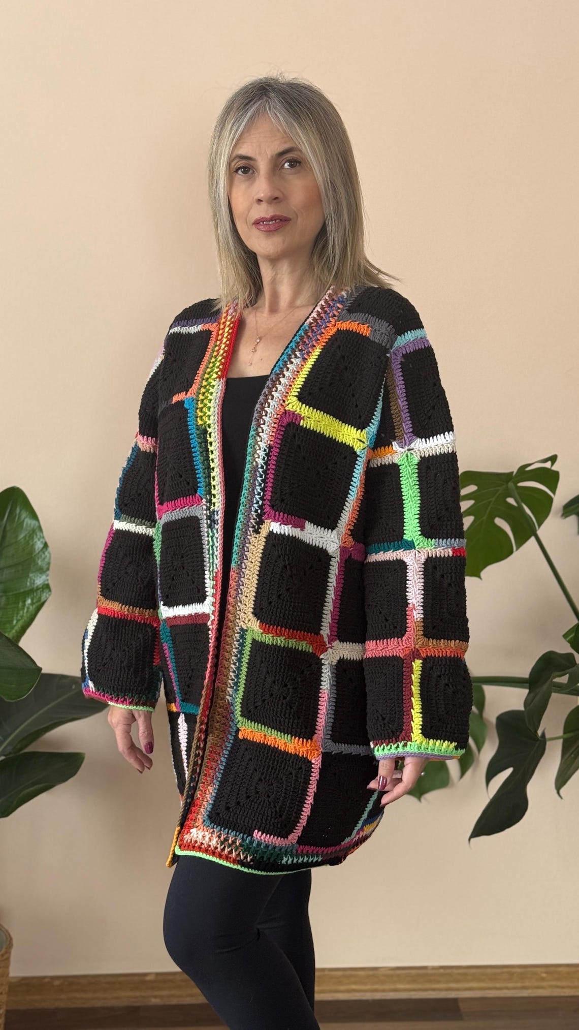 PİCASSO CROCHET CARDIGAN Hand Made Grannysquare Limited Edition - Etsy