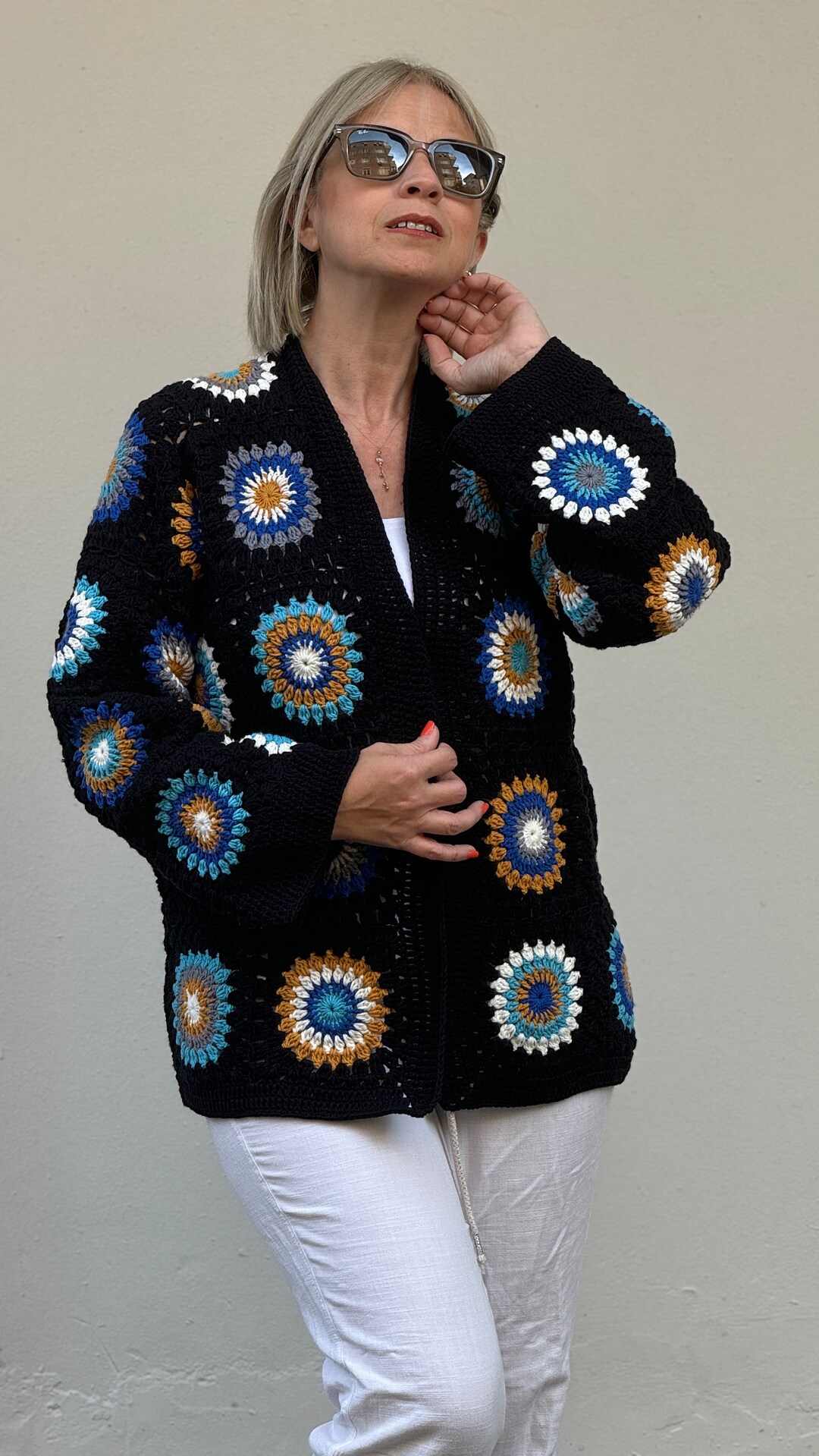 Crochet Cardigan Handmade Granny - Etsy