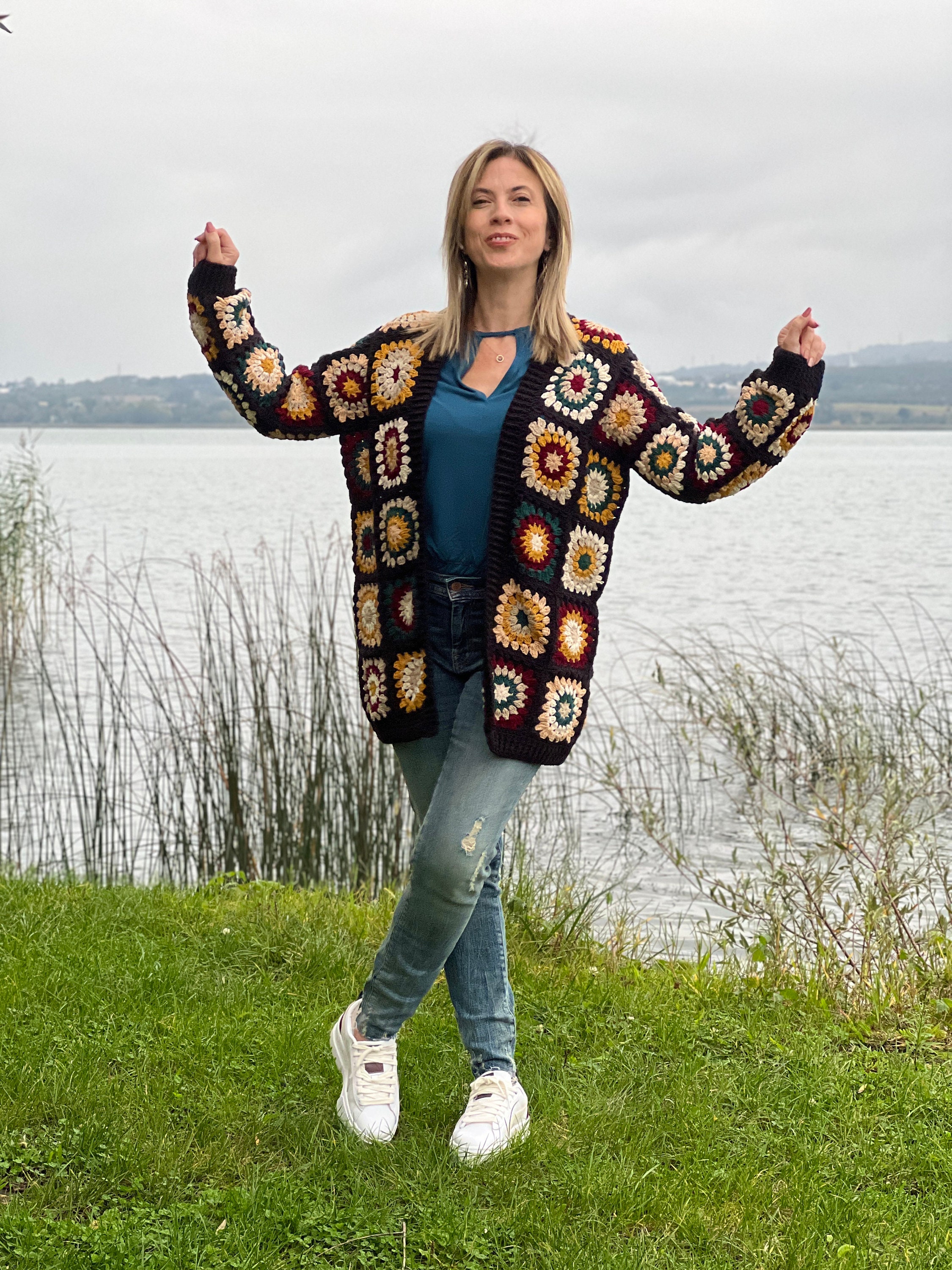 Crochet Cardigan - Etsy