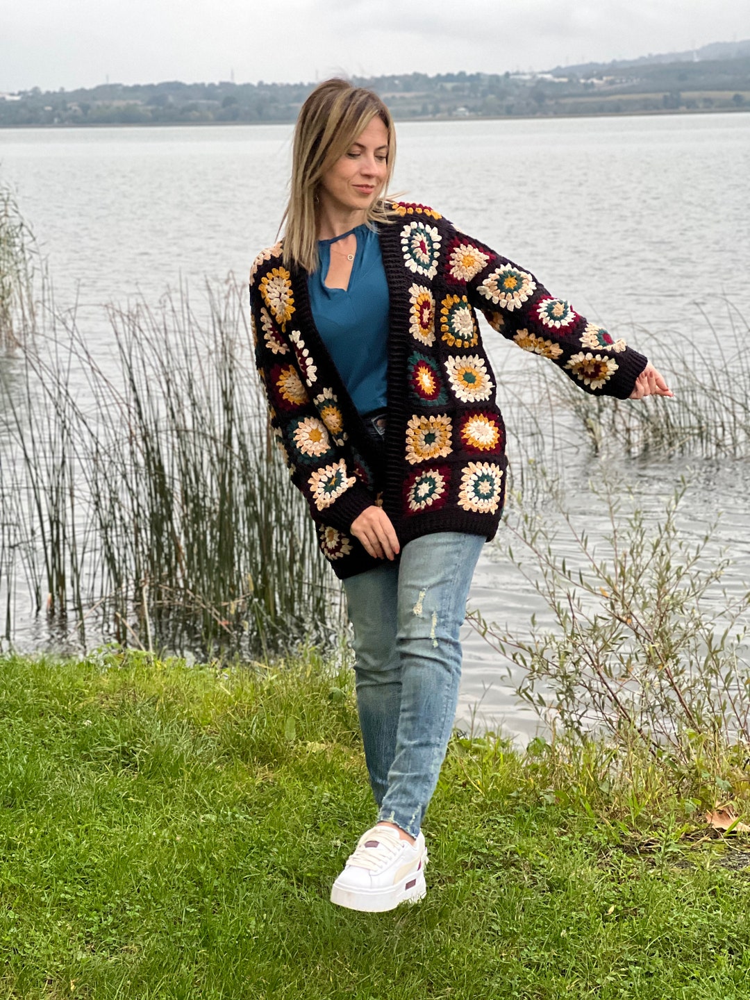 Crochet Cardigan - Etsy