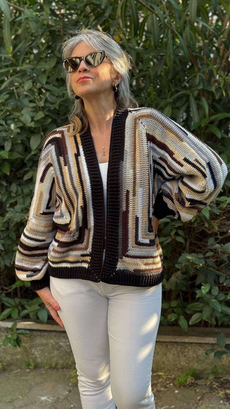 CROCHET BOMBER JACKET - Etsy