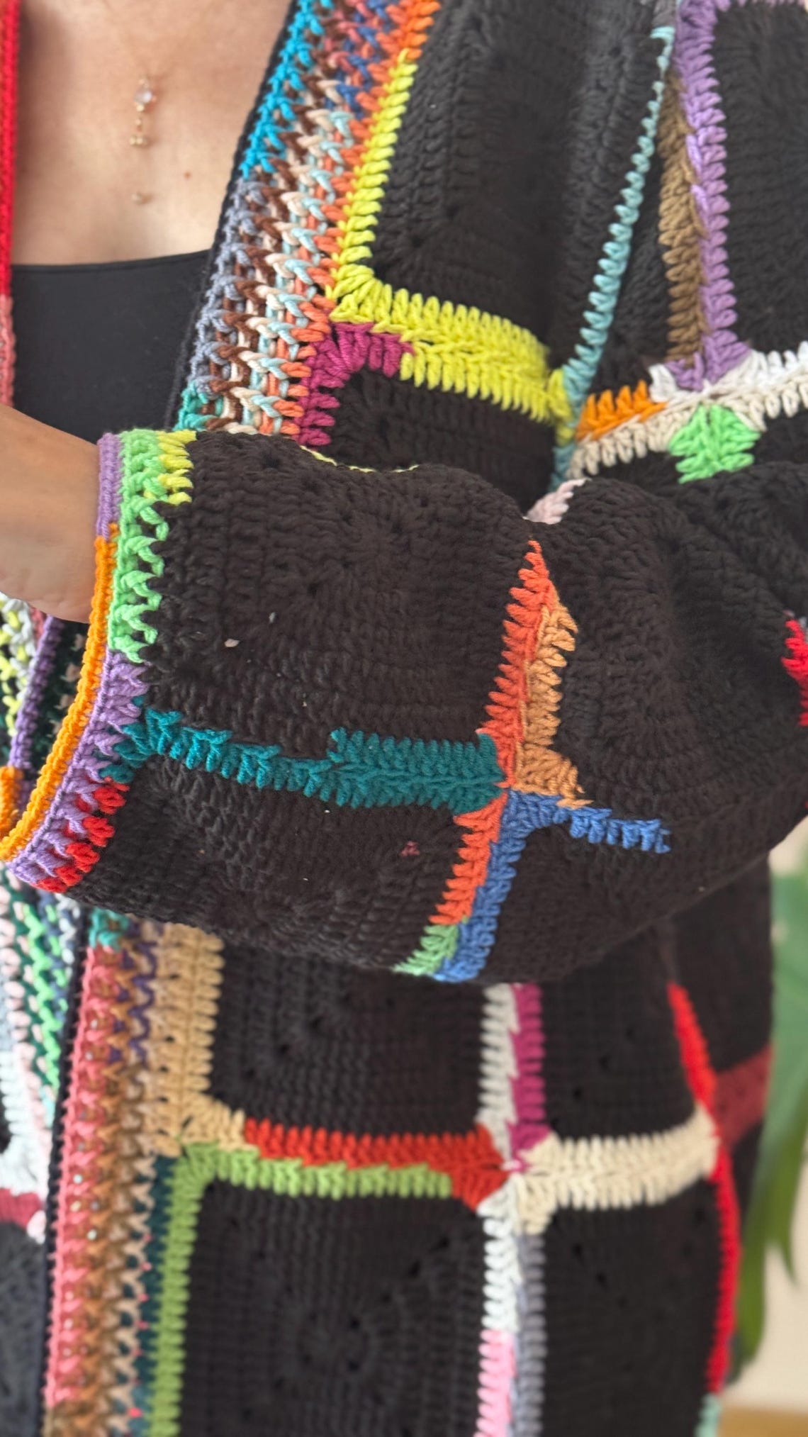 PİCASSO CROCHET CARDIGAN Hand Made Grannysquare Limited Edition - Etsy