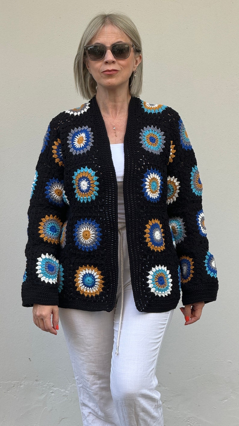Crochet Cardigan Handmade Granny - Etsy