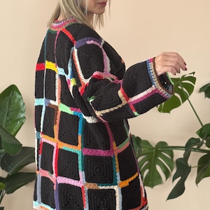 PİCASSO CROCHET CARDIGAN Hand Made Grannysquare Limited Edition - Etsy