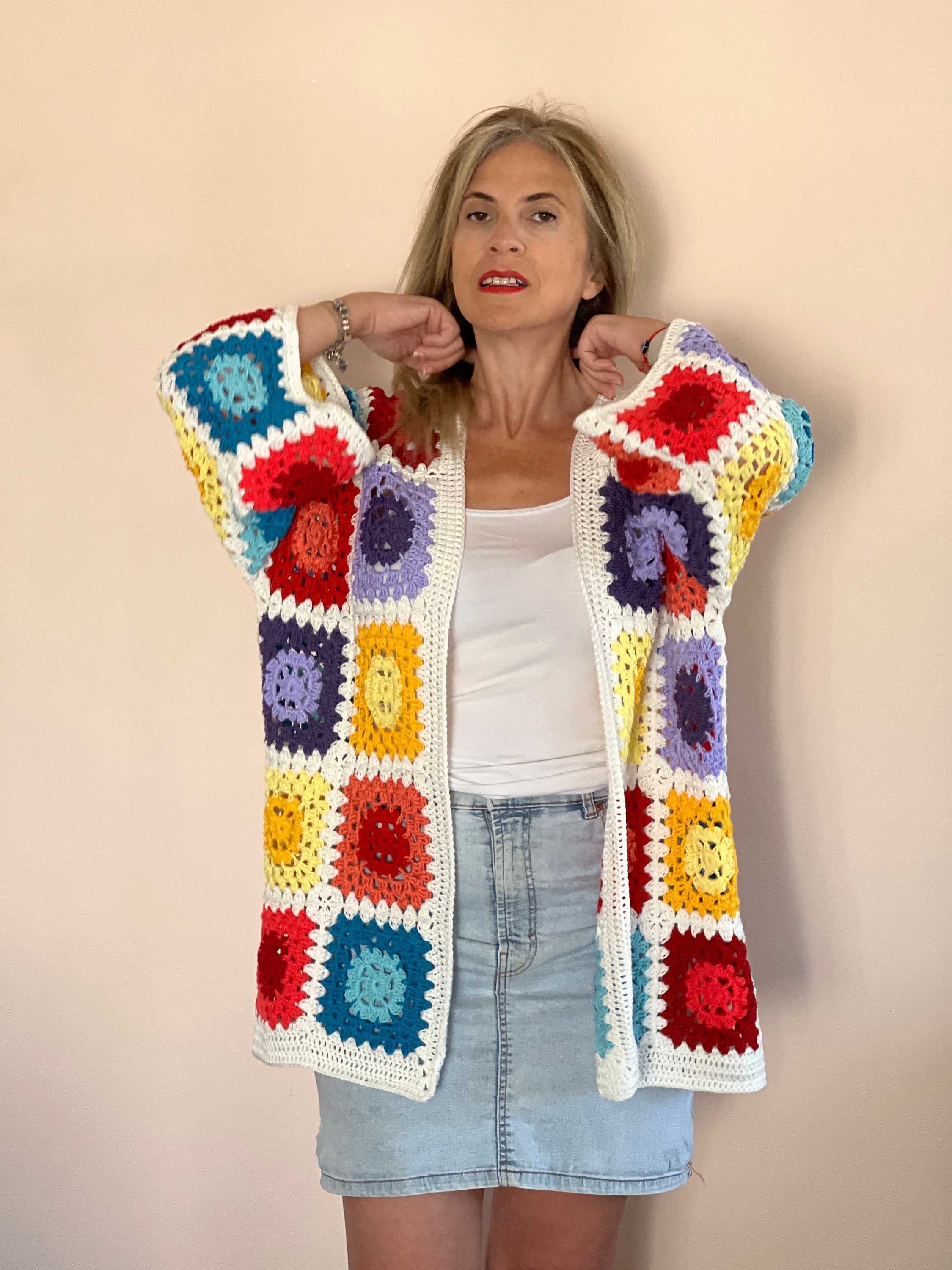 Crochet Cardigan - Etsy