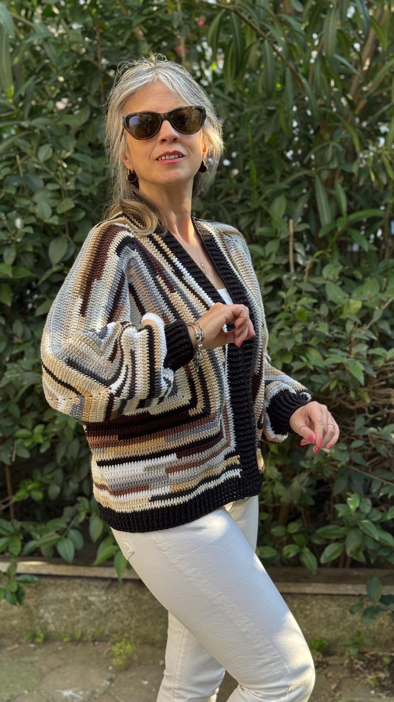 CROCHET BOMBER JACKET - Etsy
