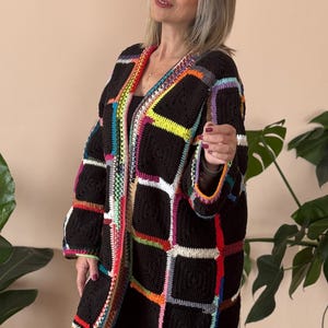 PİCASSO CROCHET CARDIGAN Hand Made Grannysquare Limited Edition - Etsy