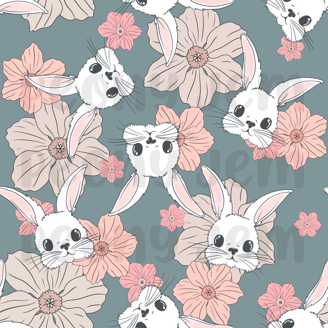 Bunny Seamless Design // Easter Design // Spring Design // Seamless ...