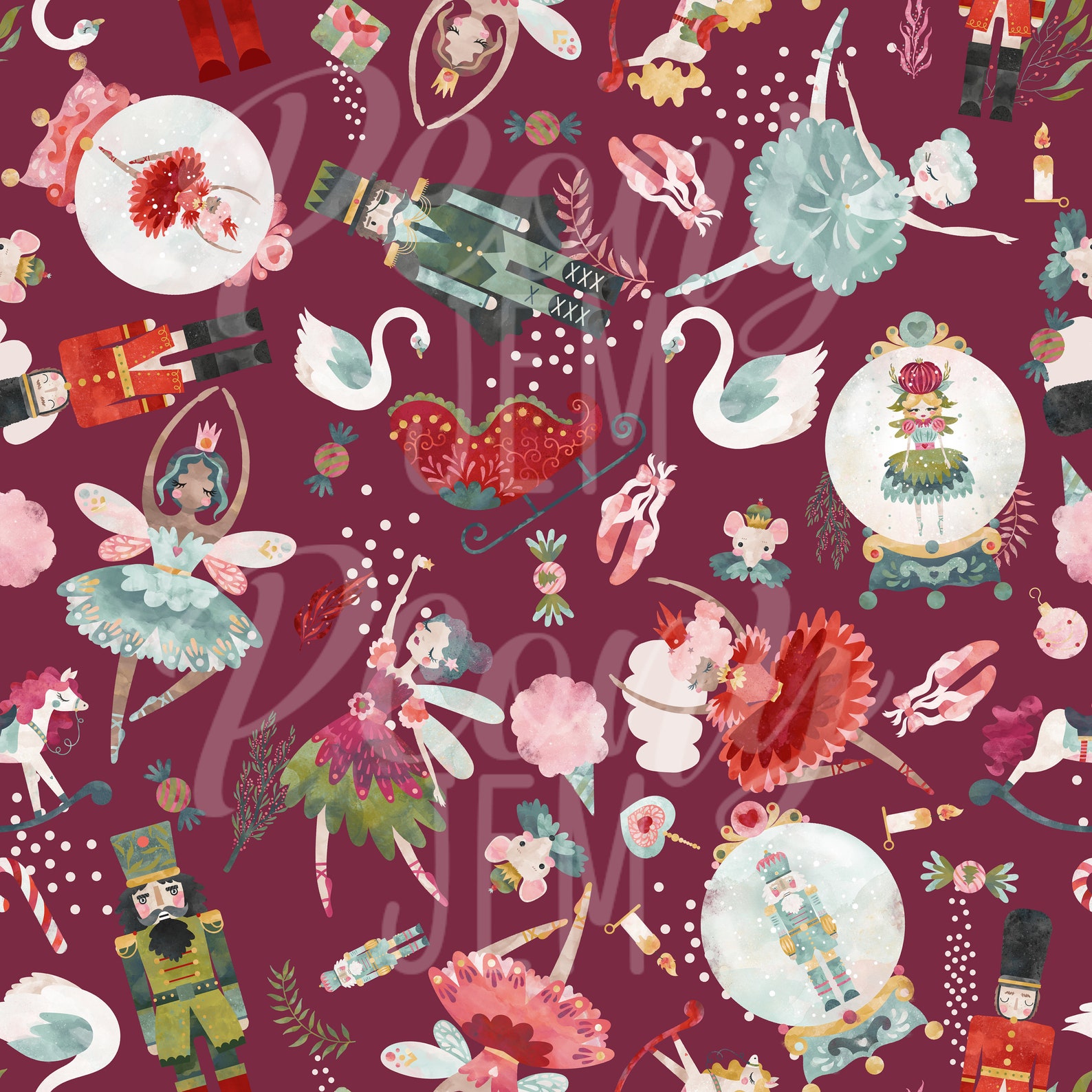 Nutcracker Seamless Design // Winter Design // Seamless - Etsy