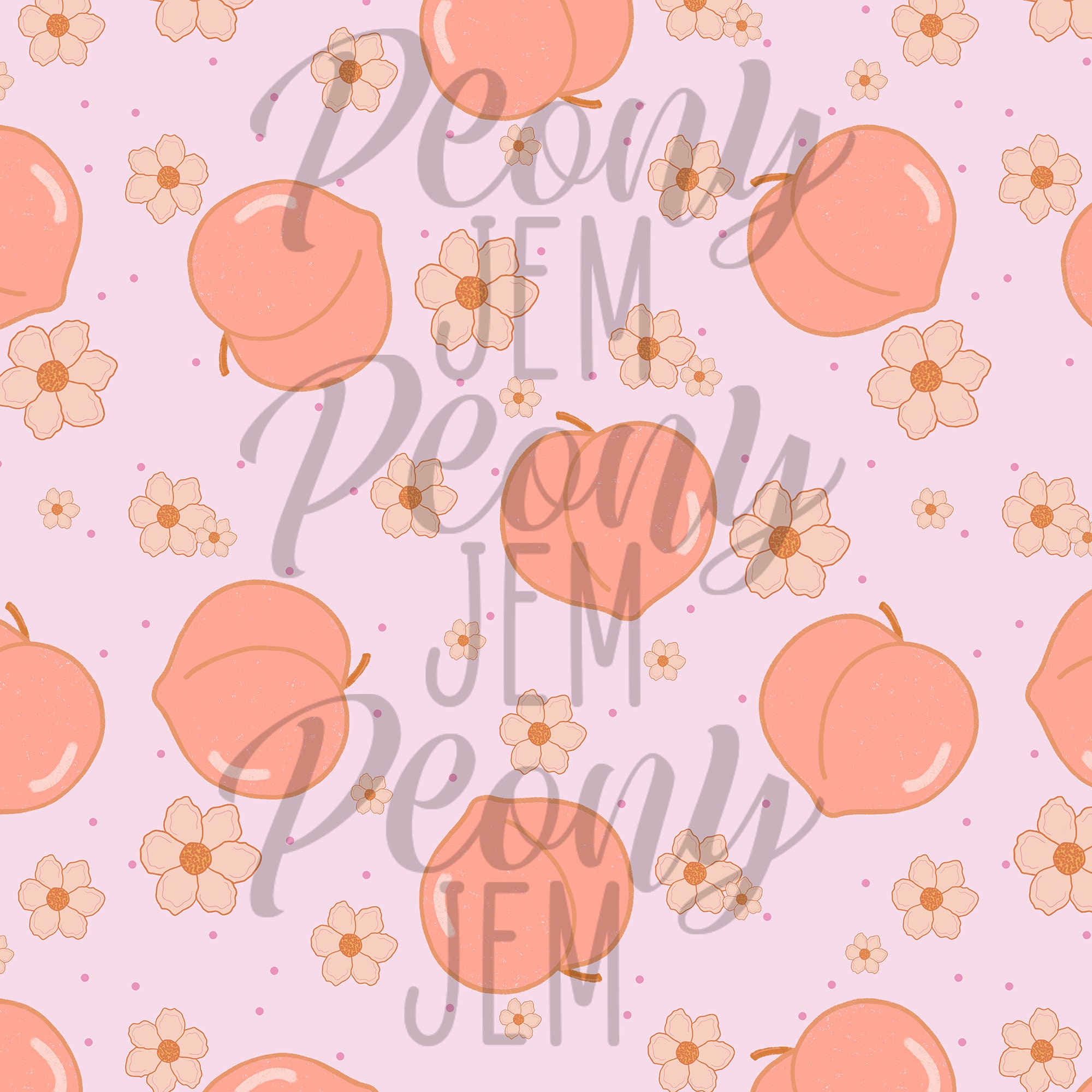 Peaches Seamless Design // Fruit Design // Peach Fabric // - Etsy UK