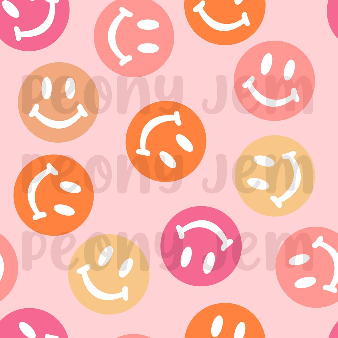 Smiley Seamless Design // Smiley Design // Cute Design // Summer ...