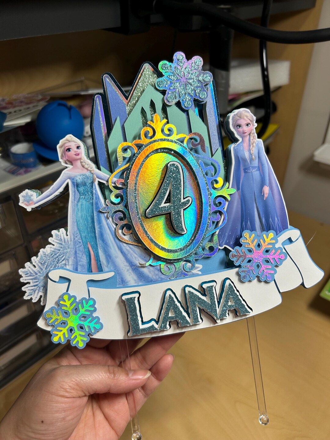 Frozen Cake Topper, Frozen Cake, Frozen Birthday, Frozen 3d Cake Topper ...