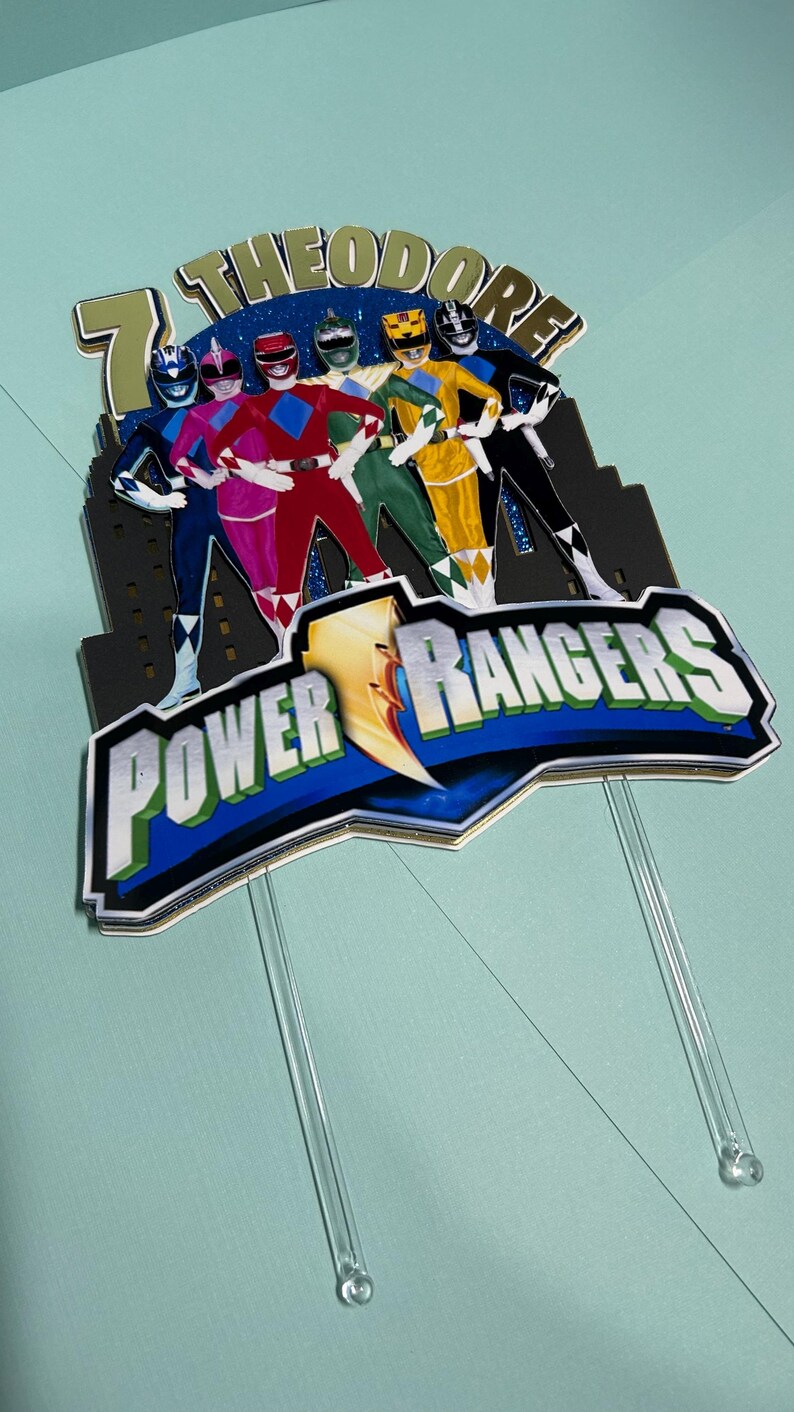 Power Ranger Cake Topper, Power Ranger Topper, Power Ranger Birthday ...