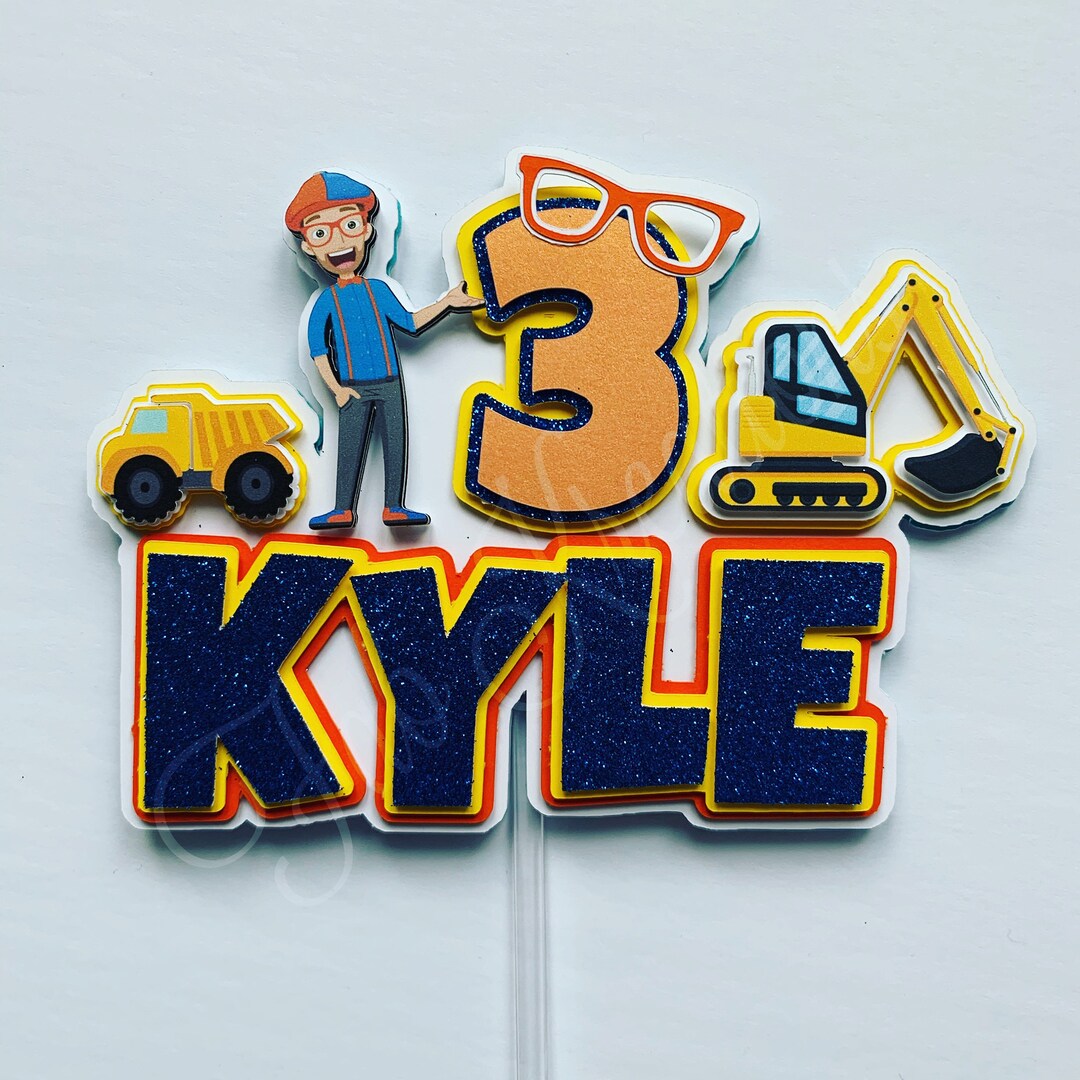 Blippi/construction Cake Topper, Blippi Party, Blippi Birthday Party ...