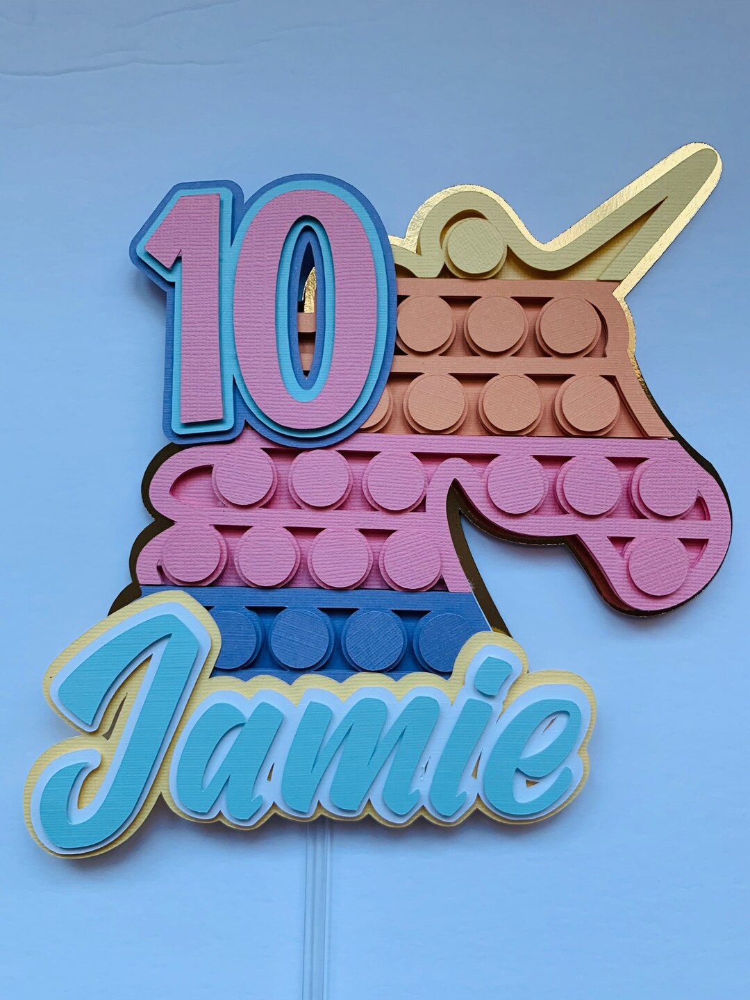 Pop It Cake Topper, Pop It Party, Pop It Birthday Party, Pop It Cake ...