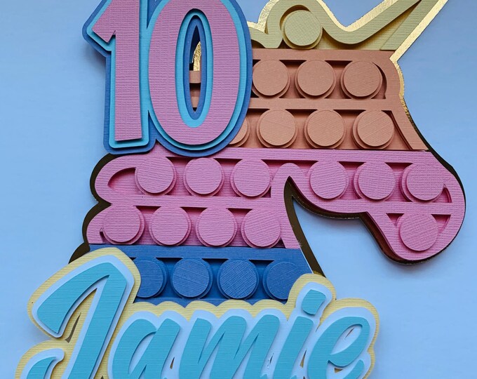 Pop It Cake Topper, Pop It Party, Pop It Birthday Party, Pop It Cake ...
